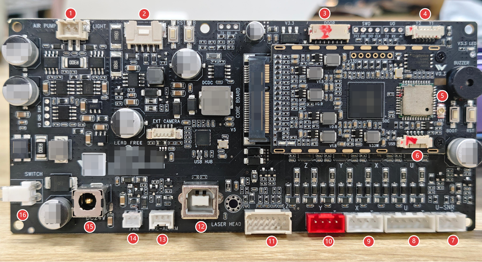 Explanation of the Ports on the Main Control Board – WeCreat | Support