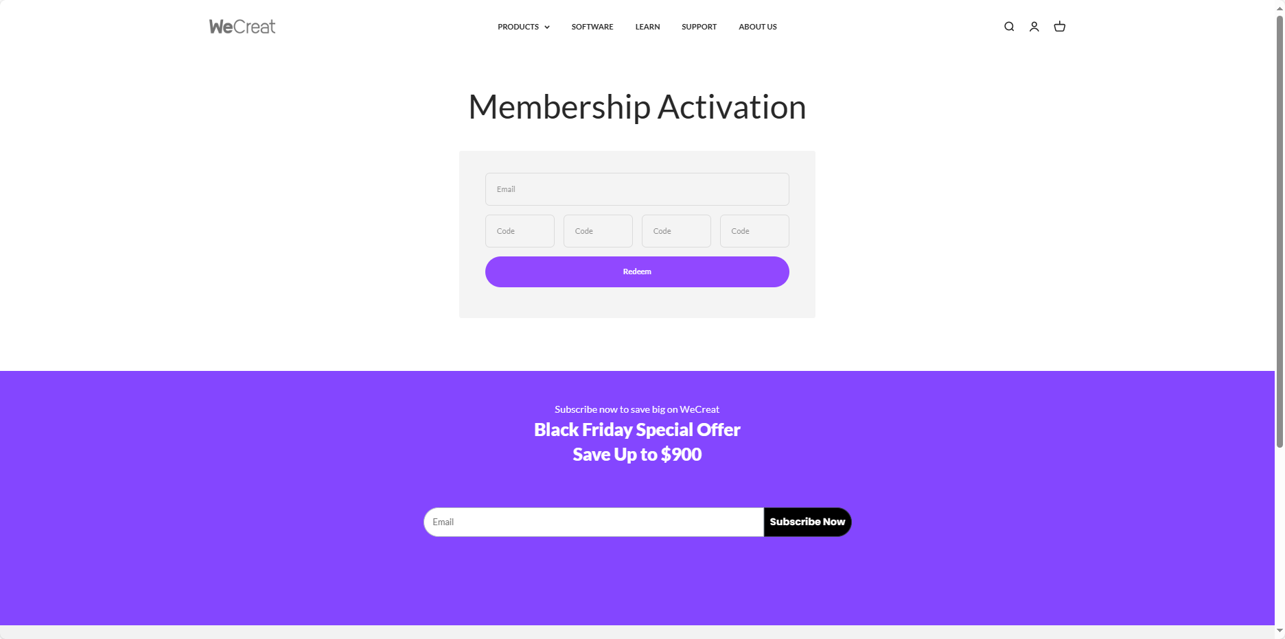 Redeem VIP Membership Activation Code – WeCreat | Support